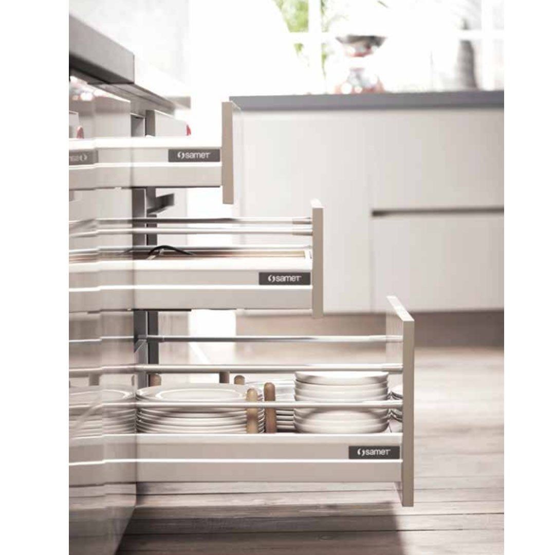 Samet Smart Box Yanaklı Gri Çekmece Rayı - onlinehirdavat.com